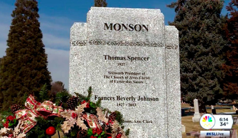 Lápide e Monumento em Memória de Thomas S. Monson e Frances Monson